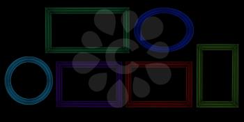 Abstract frames. Conceptual design. 3D illustration #1538798 ...