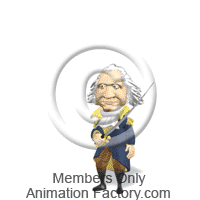 George Washington raising sword #58687 | Animation Factory