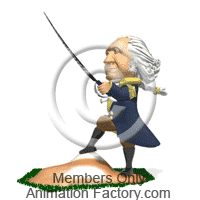 George Washington ready for battle #58709 | Animation Factory
