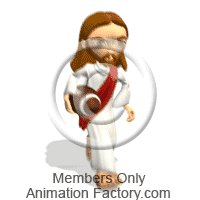 Jesus Christ running with football #58952 | Animation Factory